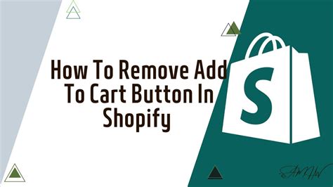How To Remove Add To Cart Button In Shopify Store Youtube