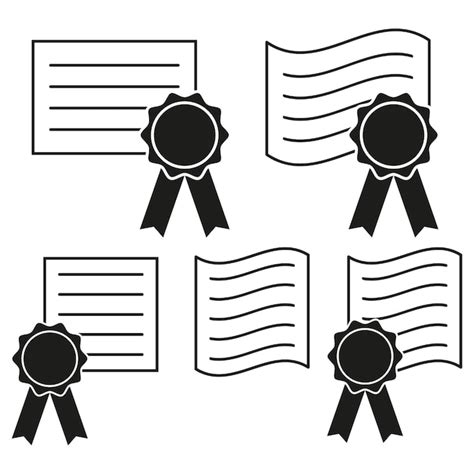 Certificado Simbolo Papel Preto Imagens Download Grátis No Freepik