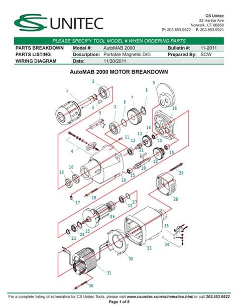 Cs Unitec Electric Magnetic Drills Schematic Automab 2000 Pdf Radio Control Hobbies