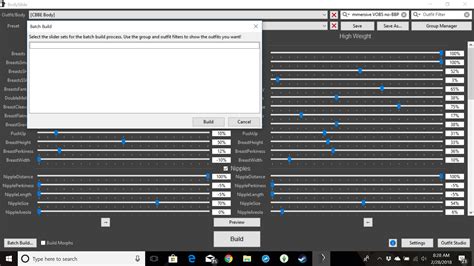 Issues Batch Building With Bodyslide Skyrim Technical Support Loverslab