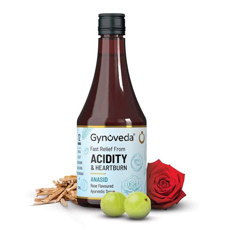 Gynoveda Acidity And Heartburn Fast Relief Ayurvedic Syrup Rose Flavoured