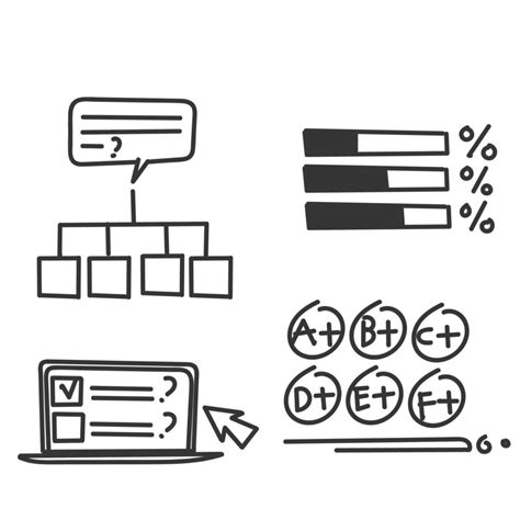 Hand Drawn Doodle Test Quiz Score Icon Related 37330947 Vector Art At