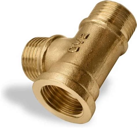 Brass Equal Tee Pipe Fitting 1 Inch Threaded 3000 Psi Asme B1611