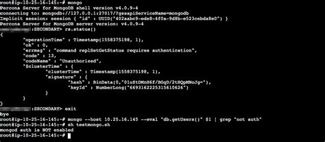 Replicaset As Of Mongodb 4 How To Check If Authentication Is Enabled