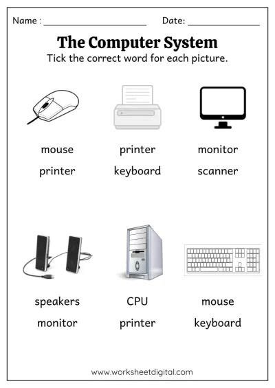 Ict Worksheets Worksheet Digital Computer Science Lessons Computer