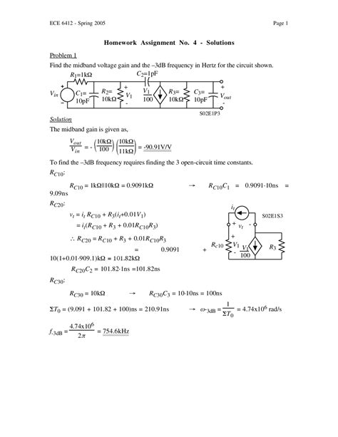 Assignment 4 With Solutions Analog Integrated Circuit Design Ece