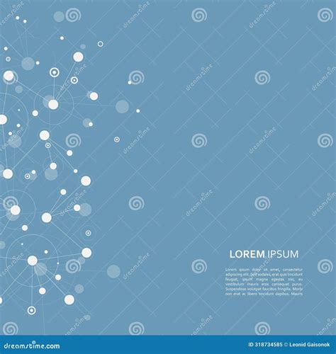 Connection Science Molecule Background Stock Vector Illustration Of