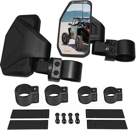 SHEJISI UTV Side Mirrors Fits 1.65"-2" Inch Roll Cage, Upgraded Easy ...