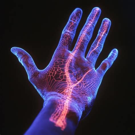 A Vein Pattern Recognition Device Capturing And Processing Vein Patterns In A Hand Premium Ai
