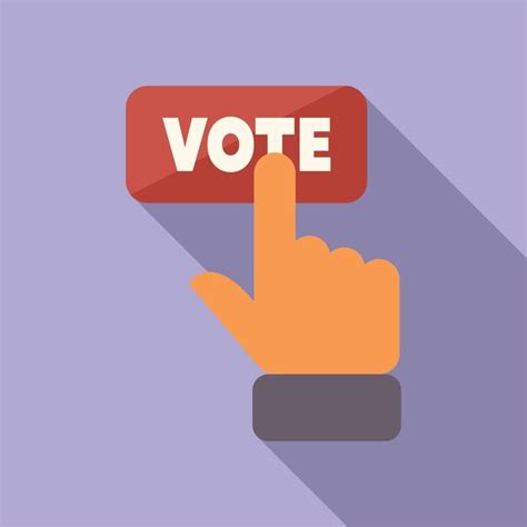 Premium Vector Hand Pressing Vote Button Online Voting Concept