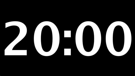 20 Minute Countdown Timer [ Silent ] Youtube