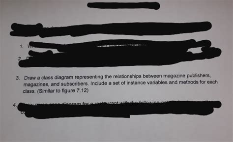 Solved 1 Vi 2 3 Draw A Class Diagram Representing The Chegg Com