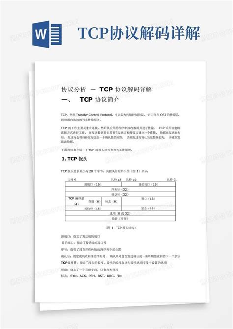 Tcp协议解码详解word模板下载 编号lpkdvjdk 熊猫办公