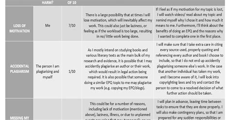 Completed Risk Assessment