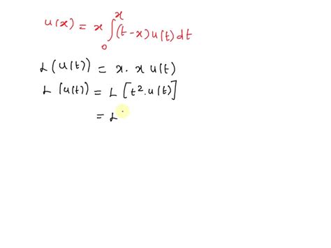 Solved Solve The Convolution Type Volterra Integral Equation Ur âˆ