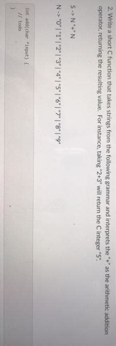 Solved 2 Write A Short C Function That Takes Strings From