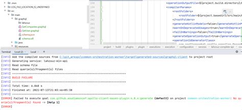 how to generate java classes for queries mutations to be used during