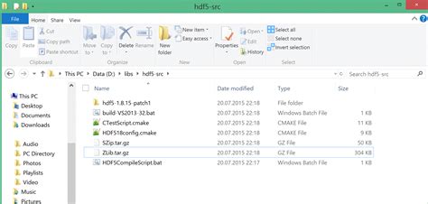 HDF5 Static With MT Flag Compilation Auto Compile Script Visual Studio Samer Afach