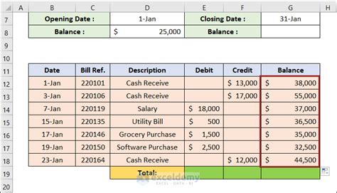 How To Make A Ledger In Excel With Easy Steps ExcelDemy