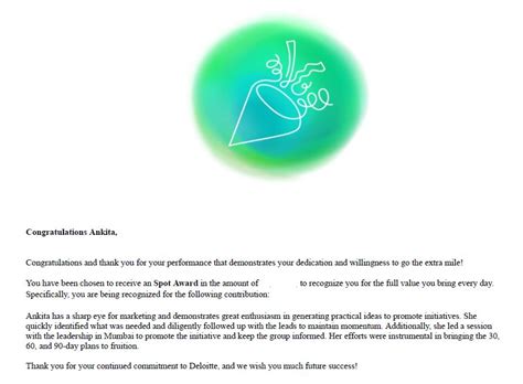 ankita vaghela on linkedin deloitte spot award deloitteconsulting