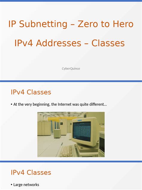 4ipv4addresses Classes Pdf Ip Address Internet Protocols
