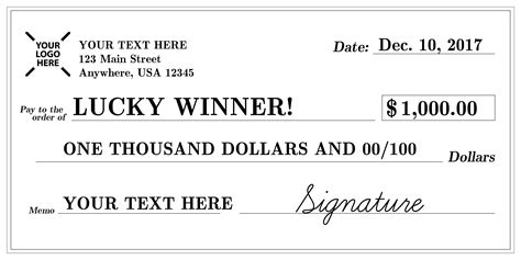 Large Blank Cheque Template