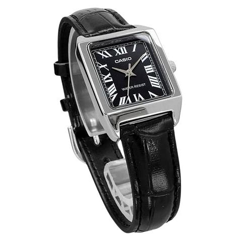 Casio Standard Analog Leather Strap Black Dial Quartz Ltp V007l 1b Womens Watch
