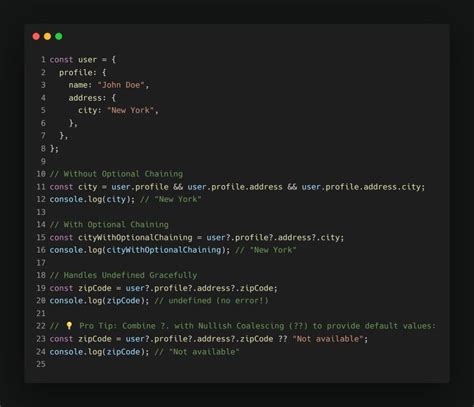Vishal Vijayan On Linkedin Javascript Webdevelopment Frontendtips Codingtips Optionalchaining