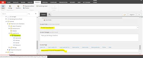 Sitecore Client How To Redirect To Success Page By Save Action From
