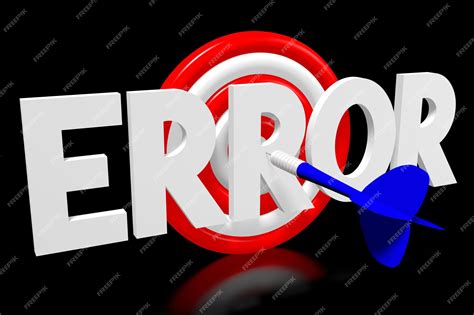 Premium Photo 3d Word Darts Illustration Black Background Error