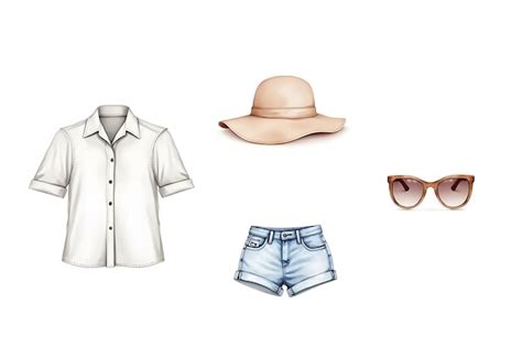 Set Of Clothes Mock Up Illustration Premium AI Generated Vector