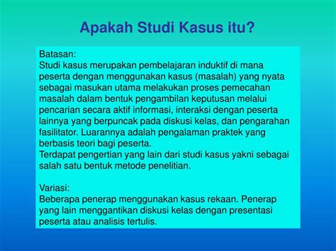 PPT MODUL STUDI KASUS PowerPoint Presentation Free Download ID