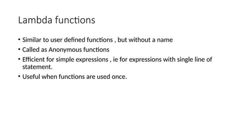 Lambdafunctionslambdafunctionslambdafun Ppt