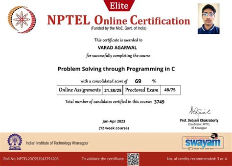 Varad Agarwal On Linkedin Programming Problemsolving Nptel