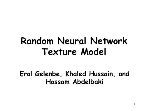 Ppt Random Neural Network Texture Model Powerpoint Presentation Free