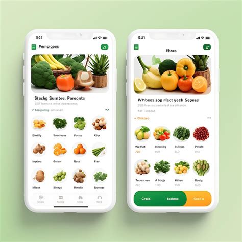 Premium Photo Mobile App Design Of Ecommerce Online Grocery Shopping App Design Fresh And Vi