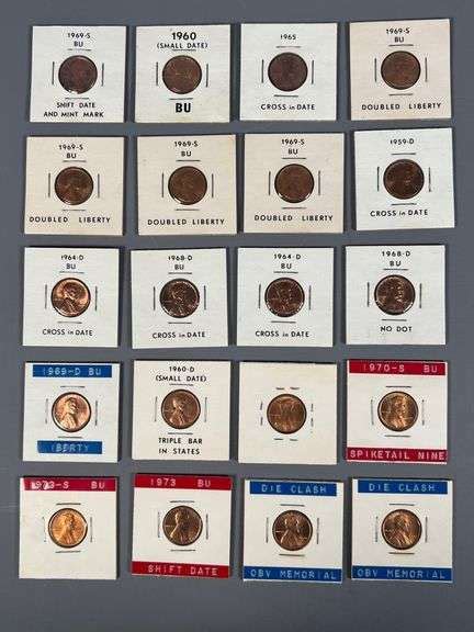 20 Lincoln Penny Errors Coastal Downsizing LLC