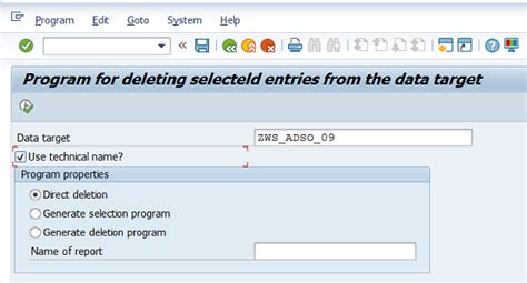 Selective Deletion From Advanced Dso Advanced Data Store Object