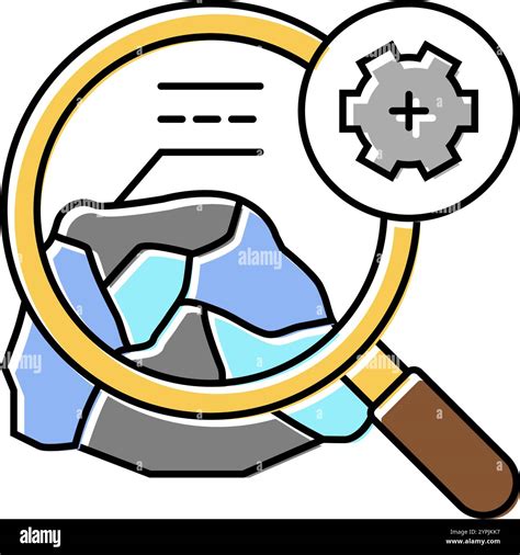 Mineral Analysis Mining Color Icon Vector Illustration Stock Vector Image And Art Alamy
