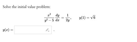Solved Solve The Initial Value Chegg Com