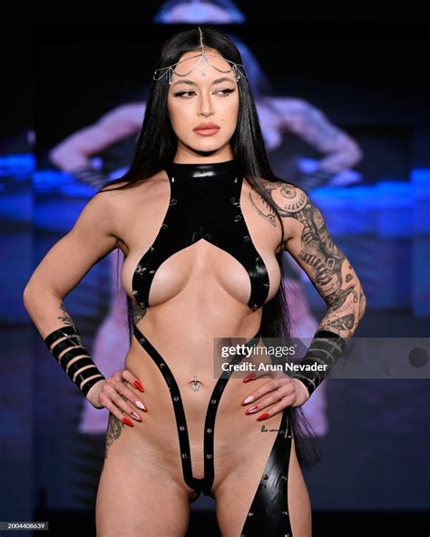 A Model Walks During The Black Tape Project Fashion Show At New York
