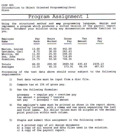 cisp 401 introduction to object oriented