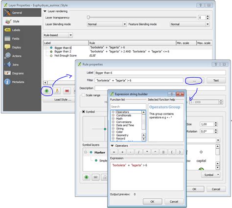 Qgis Using The Rule Based Style To Calculate Each Grid Cell From Overlaps Geographic