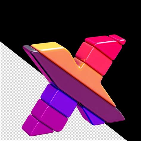 Premium Psd Color 3d Symbol Made Of Diagonal Blocks Letter X Premium Psd Color 3d Symbol Made Of Diagonal Blocks Letter X