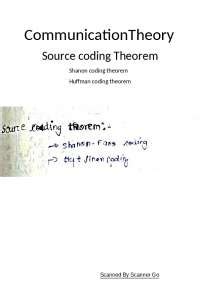 Source Coding Theorem Docsity