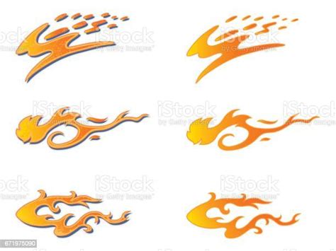 차량 그래픽 스트라이프 핫 로드 레이싱 불꽃 낙서 자동차 데 칼 비닐 준비 그래픽 디자인 벡터 일러스트 레이 션 바둑판무늬 깃발에 대한 스톡 벡터 아트 및 기타 이미지