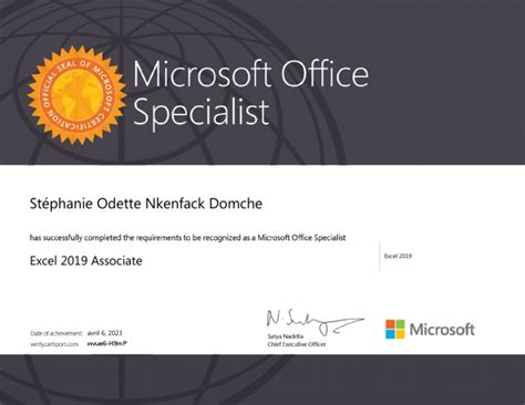 Certification Excel Specialist Pdf