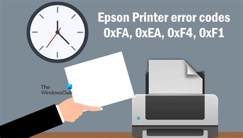 Fix Epson Printer Error Code 0xfa 0xea 0xf4 0xf1