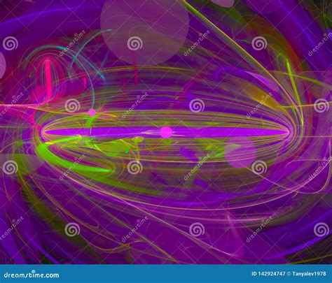 Abstract Digital Fractal Curl Creativetemplate Artistic Elegance Dynamic Stock Illustration