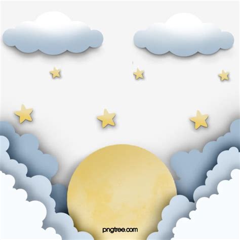 귀여운 일러스트 푸른 종이 컷 스타일 하늘 요소 구름 하늘 달 Png 일러스트 및 Psd 이미지 무료 다운로드 Pngtree Cricut Craft Room